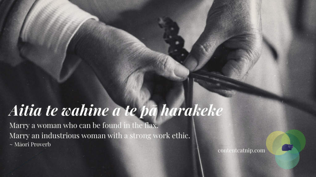 A Collection of Māori proverbs for you to keep and use – Content Catnip
